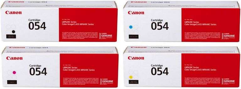 Canon Genuine 054 Complete 4-Color Toner Cartridge Set - NEW IN BOXES ...