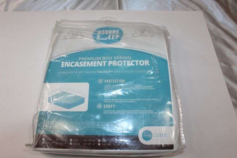 Box Spring Encasement Protector Zip Closure White Twin Size ...