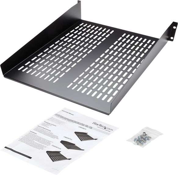 2U Server Rack Shelf - Universal Vented Rack Mount Cantilever Tray for ...