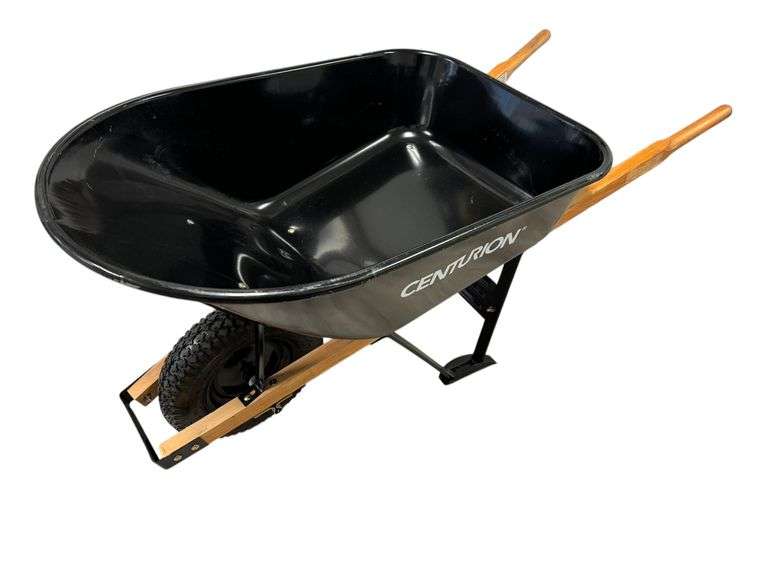 CENTURION 1531 6-cu ft Steel Wheelbarrow with Wooden Handles ...