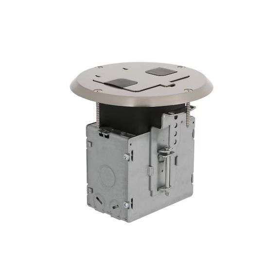 Hubbell RACO 1-Gang Metal New Work/Old Work Round Electrical Box ...