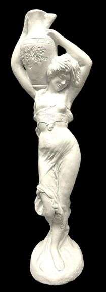 Large 49" Cast-Crete Sculpture of a Water Maiden - Auctionology LLC