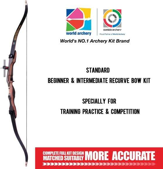 Standard Target Archery Beginner Recurve Bow and Arrows Kit ...