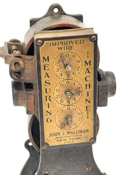 Antique John J Waldman Improved Wire and Rope Measuring Machine ...