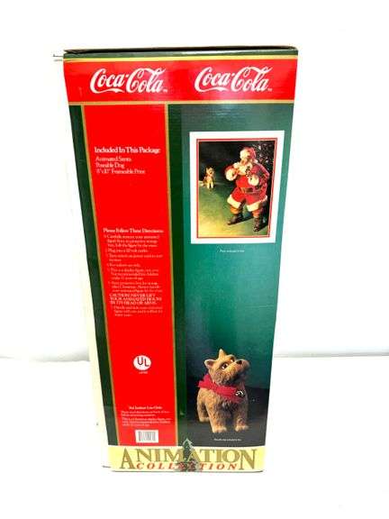 Coca Cola Animation Collection 1991 | "Shhh" 24" Tall Animated Santa ...