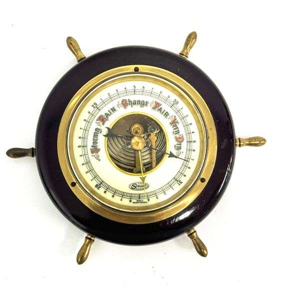 Stellar Shipwheel Barometer - Made in West Germany - Auctionology LLC