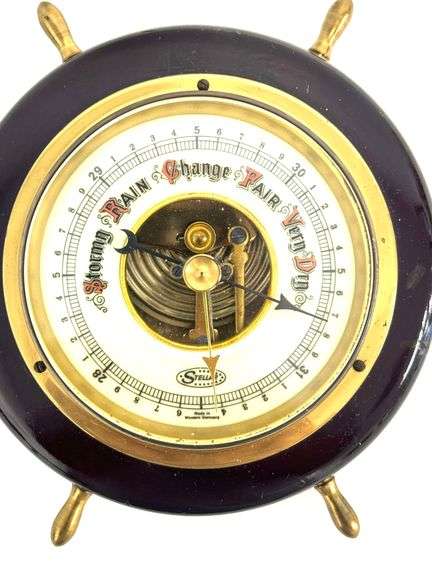 Stellar Shipwheel Barometer - Made in West Germany - Auctionology LLC