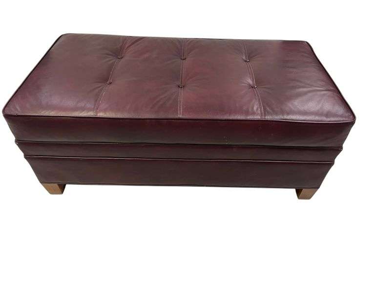 Stickley Tufted Ottoman - Auctionology LLC