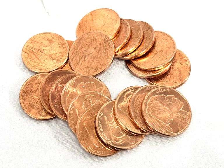 20pc .999 Copper Buffalo Rounds - Auctionology LLC