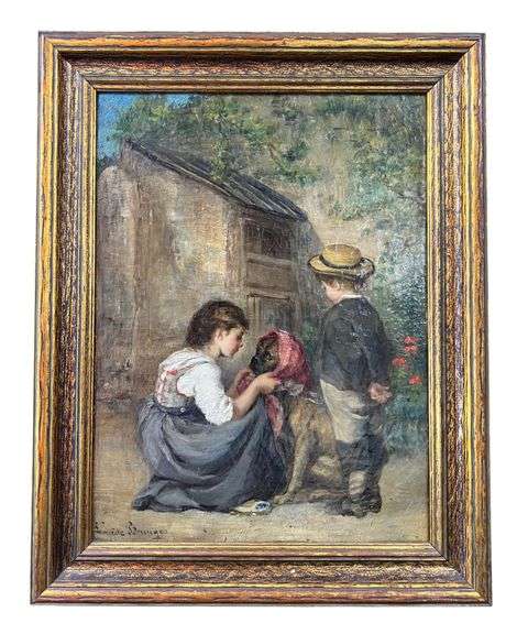 Antique Original Pauline Elise Leonide Bourges Oil on Canvas ...