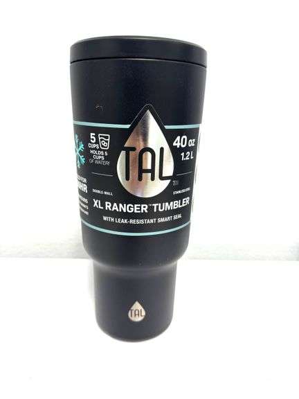 TAL Insulated 40oz Ranger XL, Black, New, No Straw - Auctionology LLC