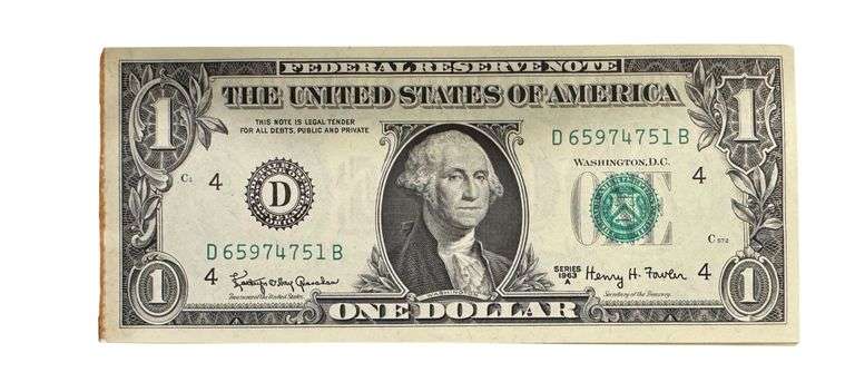 1963 U.S. $1.00 Consecutive Uncirculated Bank Notes - Book of 20 ...