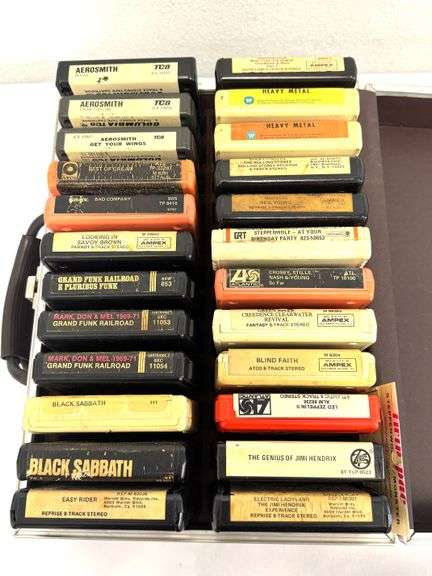 24pc Vintage Classic Rock 8-Track Tape Collection - Auctionology LLC