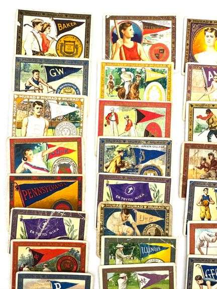 62pc Vintage Murad Cigarettes College Series Trading Cards (1909-1910 ...