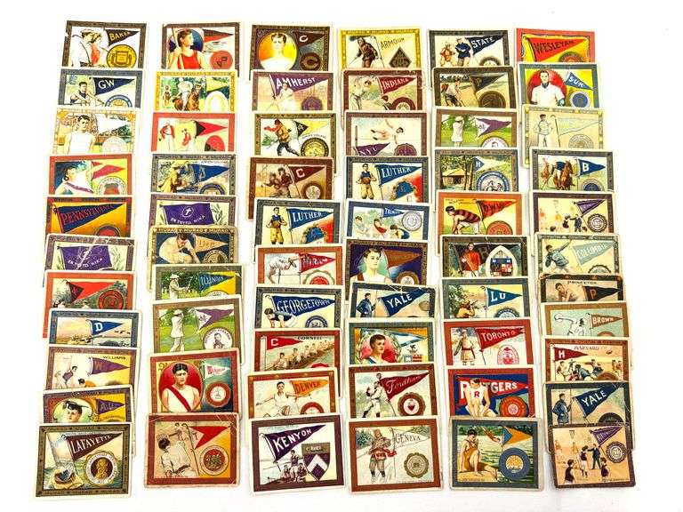 62pc Vintage Murad Cigarettes College Series Trading Cards (1909-1910 ...