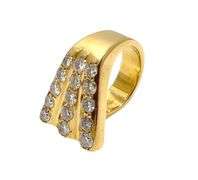 Stamped 18K Gold Diamond Statement Ring [10.19g] - Auctionology LLC