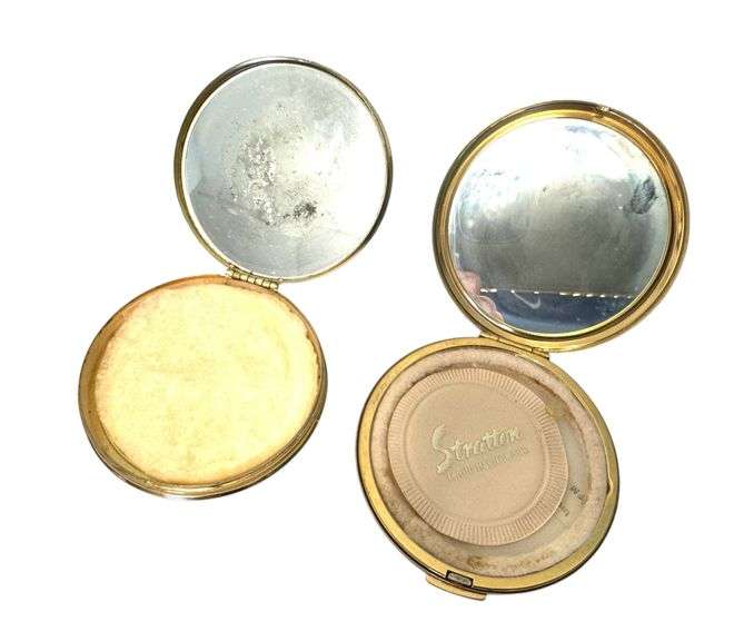 Two Vintage Mirror Compacts- Stratton and Max Factor -60s ...