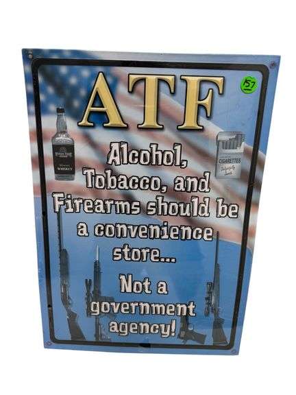ATF Sign - Convenience Store Tin Sign Vintage Style, 12" x 17 ...